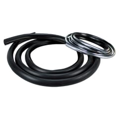 (1955-66) Rear Glass Weatherstrip - Small Window / Chrome Lock Bead