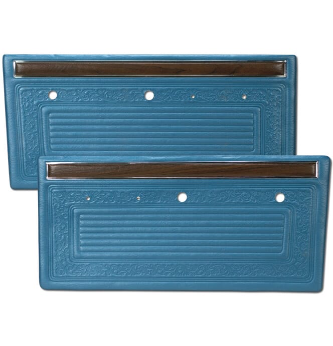 1970 71 Door Panels Bright Blue Pre Assembled