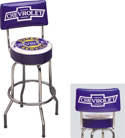 Garage stool with back store