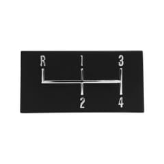 (1968-72) Console Shift Plate Emblem-4 spd