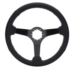 (1941-94) Steering Wheel-Perf. Black Leather and Stich-Black Solid